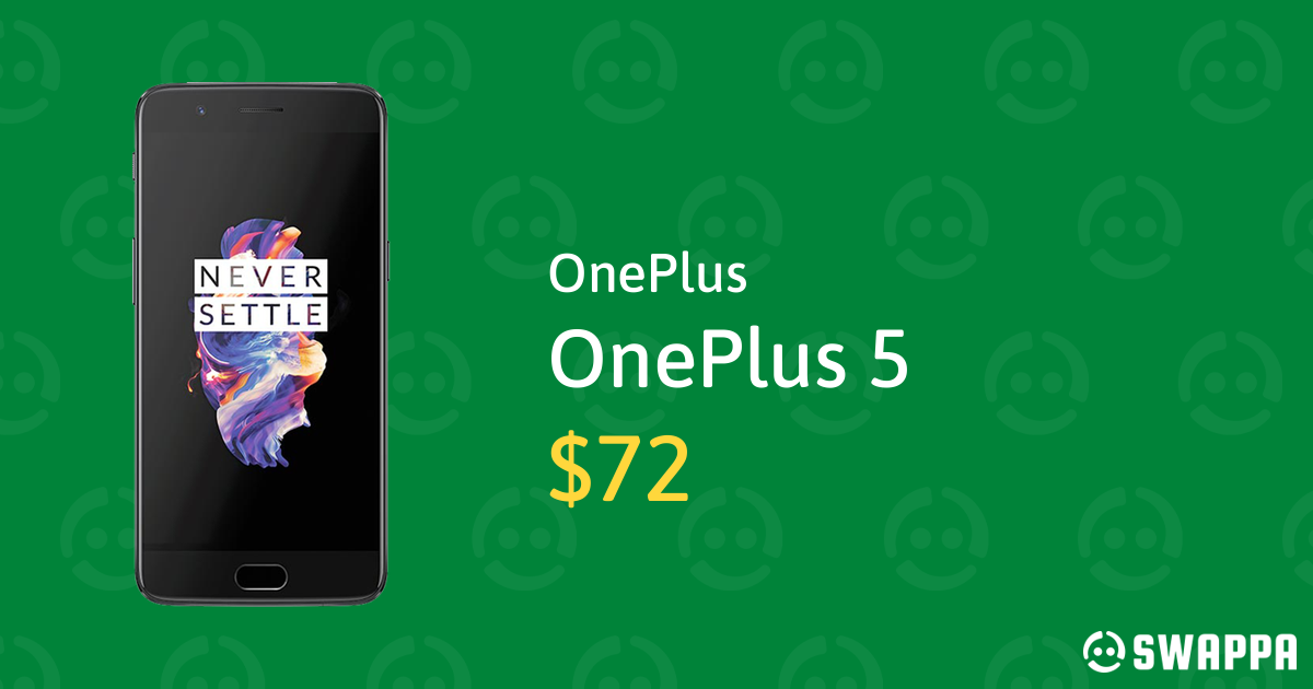 OnePlus 5 - Unlocked, Black, 64GB, 6GB, A5000 - LZDB91760 - Swappa