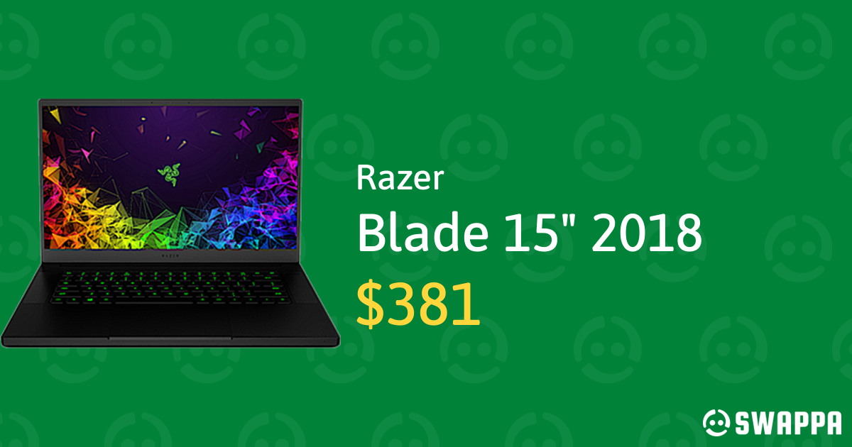 Razer Blade 15" 2018 - I7, Black, 1TB, 16GB, Base - LZED72915 - Swappa