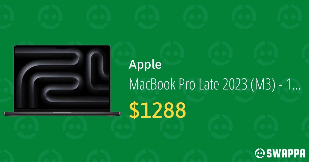 MacBook Pro Late 2023 (M3) - 14" - Apple M3 Pro 11-core, Black, 512GB ...