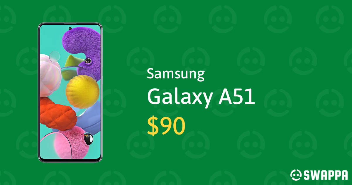 Samsung Galaxy A51 - T-Mobile, Black, 128GB, 4GB, SM-A515U - LZEI37376 ...