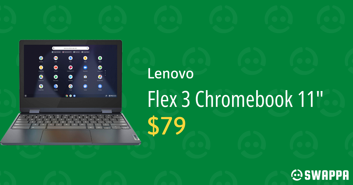 Lenovo Flex 3 Chromebook 11" - MediaTek, White, 64GB, 4GB - LZEM36996 - Swappa