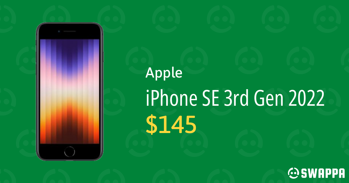 Apple iPhone SE 3rd Gen 2022 - Unlocked, Midnight, 64GB, A2595 - LZEO21621 - Swappa