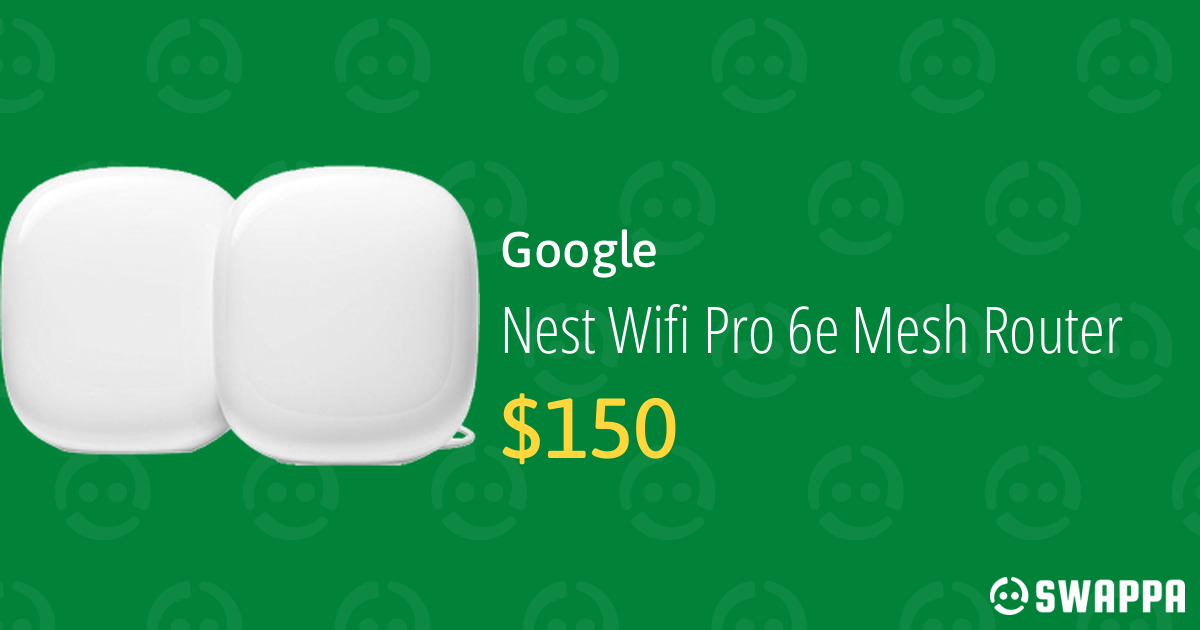 Google Nest Wifi Pro 6e Mesh Router - Snow, 2-Pack - LZEQ52430 - Swappa