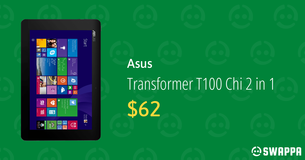 Asus Transformer T100 Chi 2 in 1 - Wi-Fi, Black, 32GB, 2GB - LZEW01968 ...