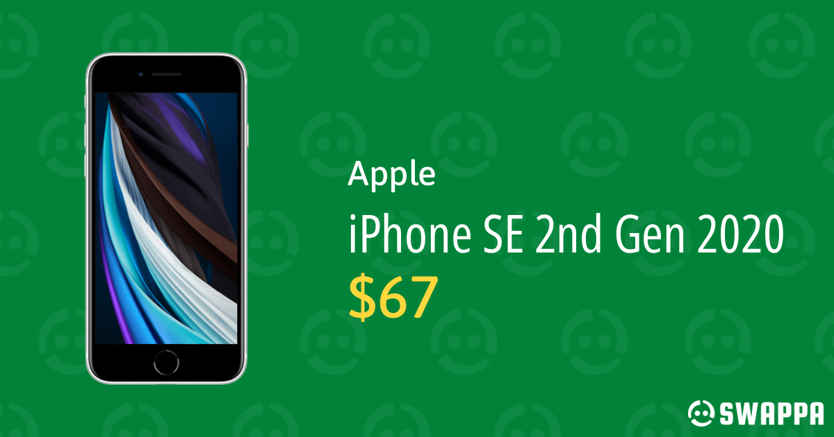 Apple iPhone SE 2nd Gen 2020 - AT&T, Black, 64GB, A2275 - LZEX26621 - Swappa