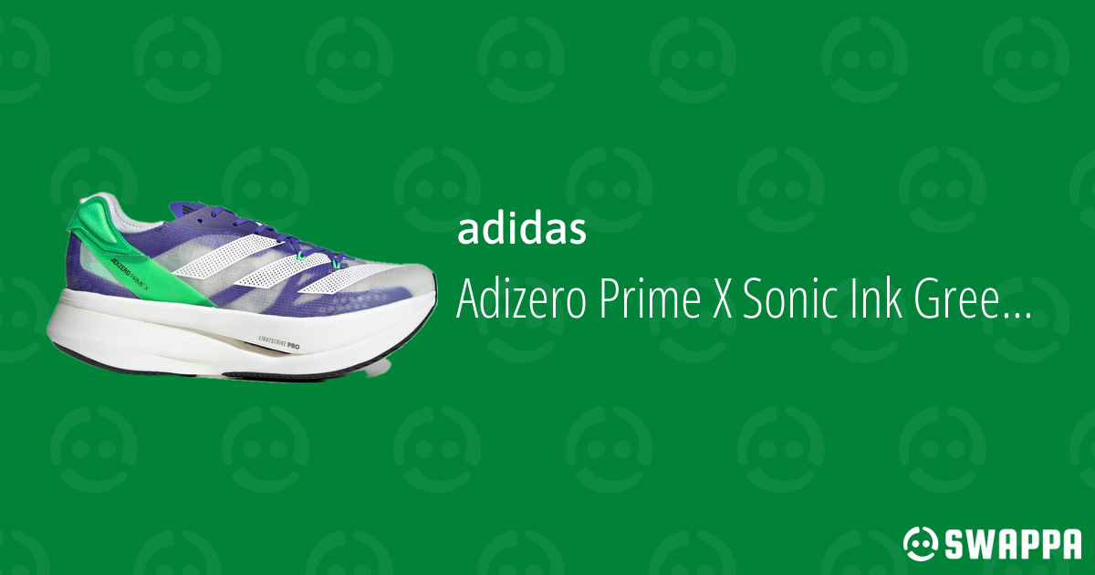 adidas Adizero Prime X Sonic Ink Green - FZ2476 - Swappa