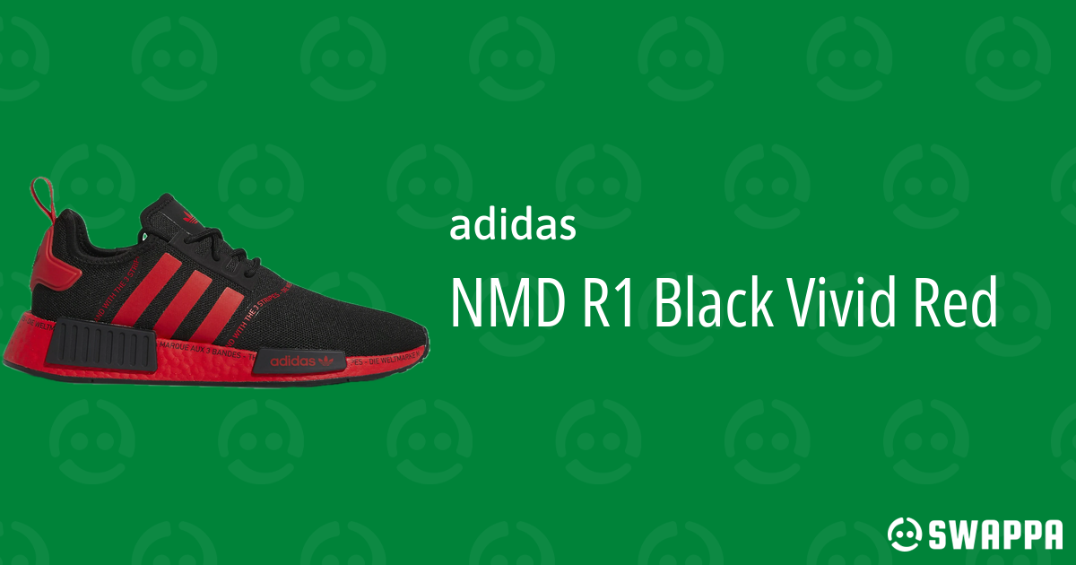 adidas NMD R1 Black Vivid Red - HP2971 - Swappa