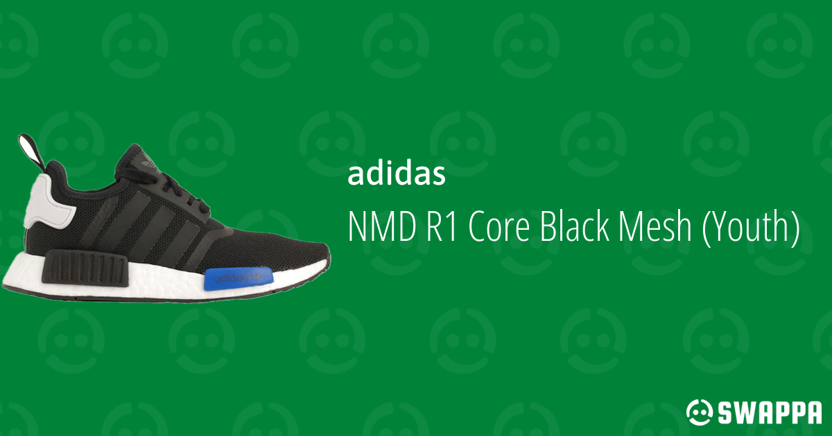 adidas NMD R1 Core Black Mesh (Youth) - S75338 - Swappa