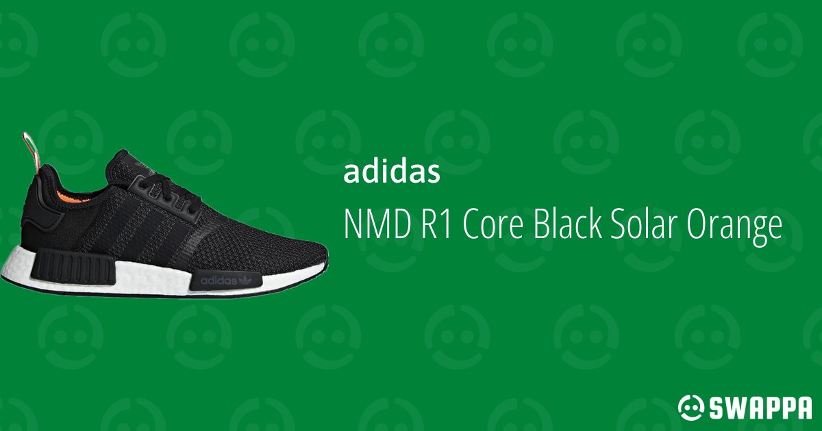 adidas NMD R1 Core Black Solar Orange - B37621 - Swappa