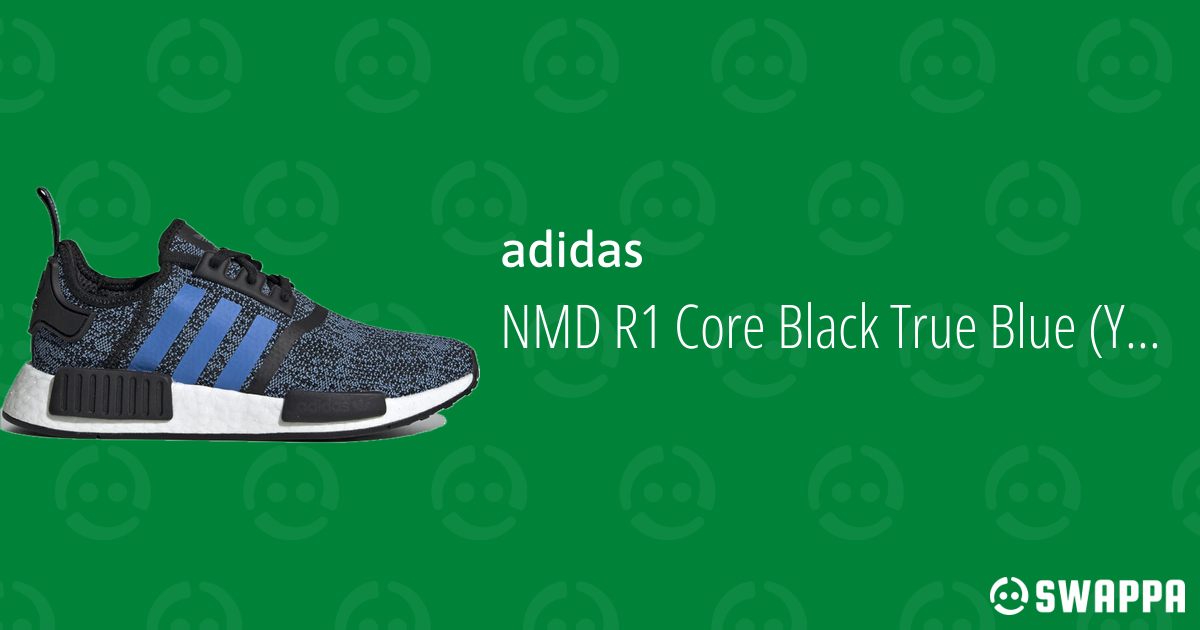 adidas NMD R1 Core Black True Blue (Youth) - F34422 - Swappa