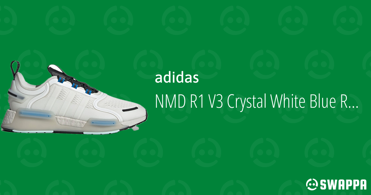 adidas NMD R1 V3 Crystal White Blue Rush - GX2086 - Swappa