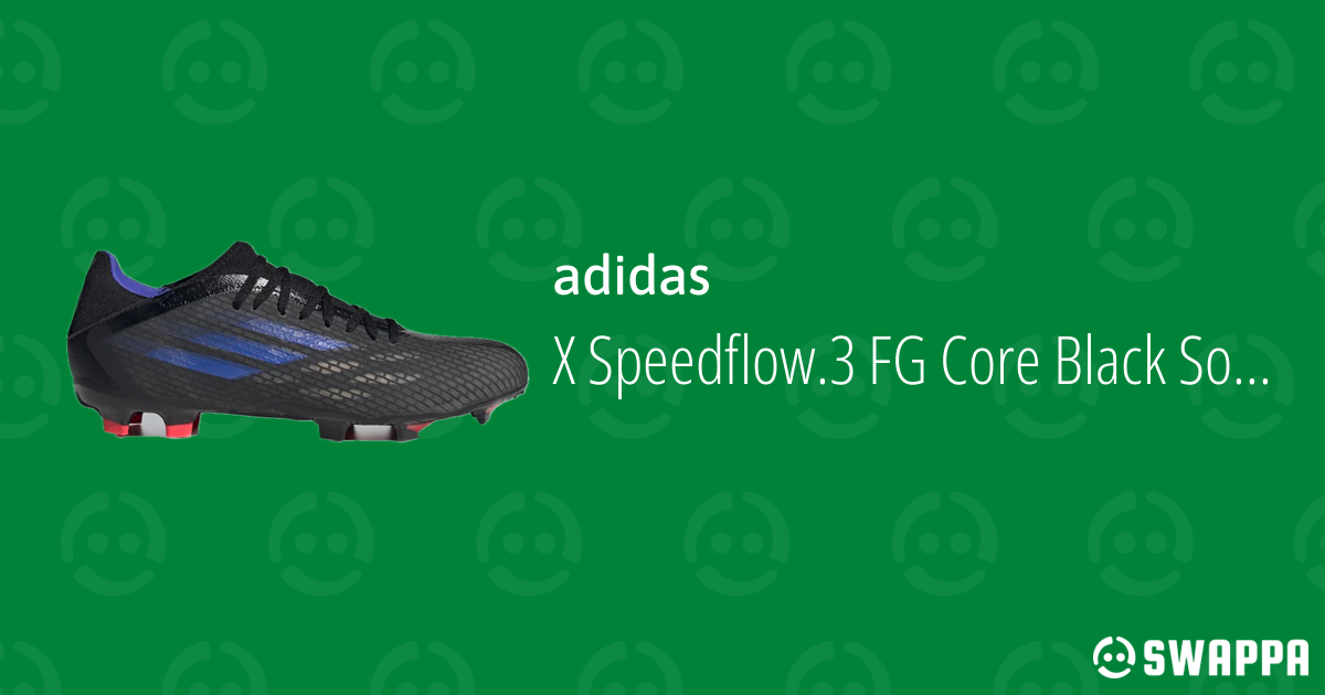 adidas X Speedflow.3 FG Core Black Sonic Ink Solar Yellow - Swappa