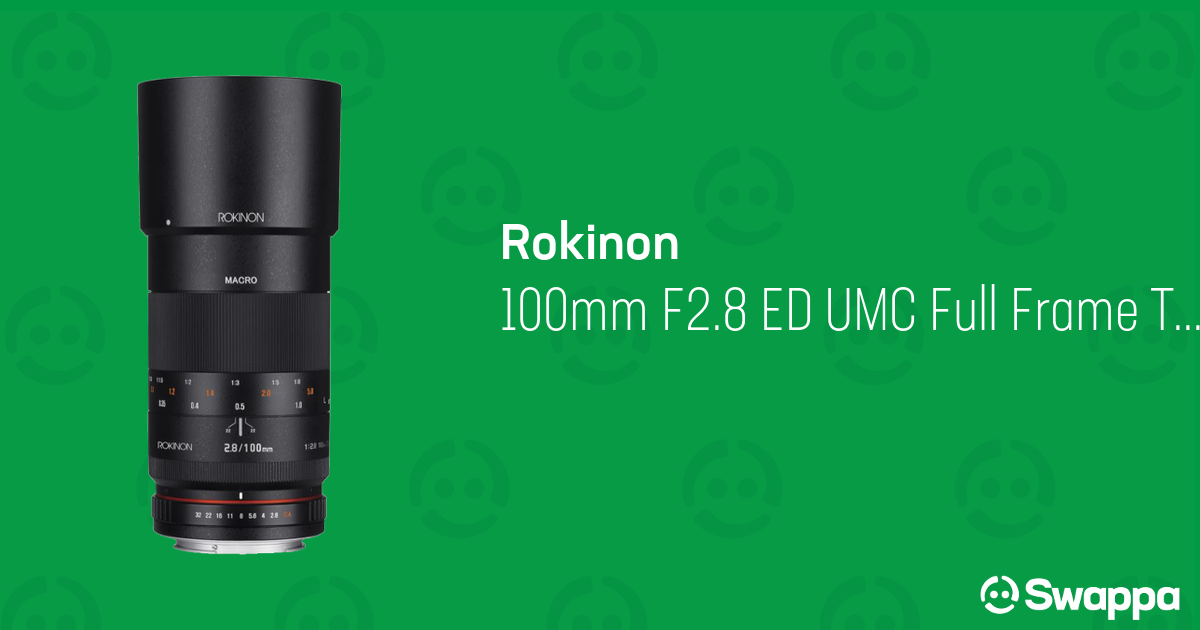 Rokinon 100mm f2.8 ED UMC Full Frame Telephoto Macro Lens - Swappa