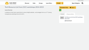 Tech Resource List from 21CC workshops 2014-2015 | Resource Bank
