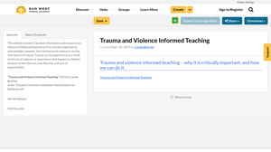 Trauma and Violence Informed Teaching | Resource Bank