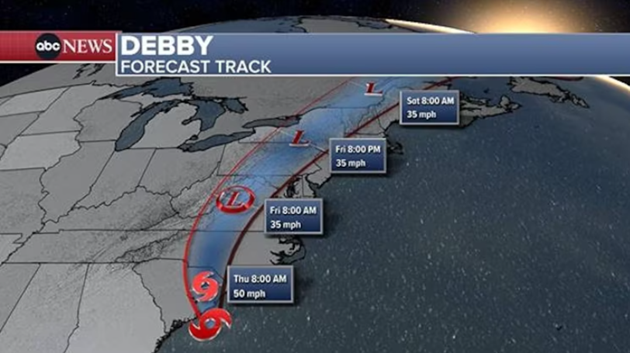 Tropical Storm Debby tracker, maps: Latest storm path - KVSP Power 103.5 Tropical Storm Debby tracker, maps: Latest storm path - KVSP Power 103.5