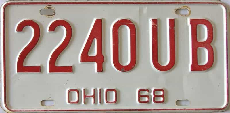 1968 Ohio (Single) (#10423) for sale - The Tag Dr. Store