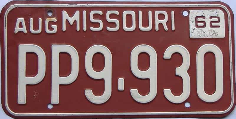 1962 Missouri (#10773) for sale - The Tag Dr. Store