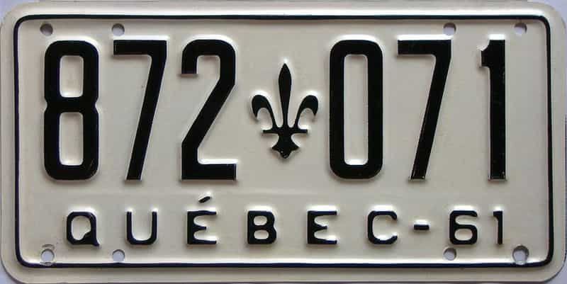 1961 Quebec (Single) (#11066) for sale - The Tag Dr. Store