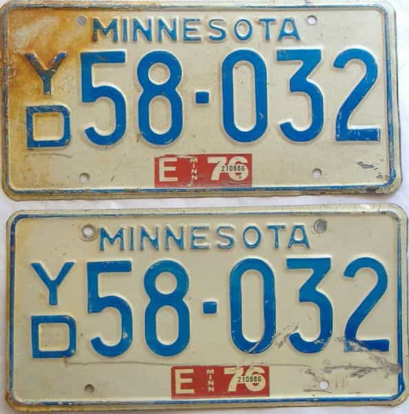 1976 Minnesota (Non Passenger) (#12166) for sale - The Tag Dr. Store