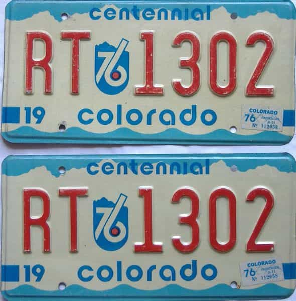 1976 Colorado (Pair) (#13088) for sale - The Tag Dr. Store