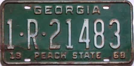 1968 Vintage License Plates for Sale - The Tag Dr. Store