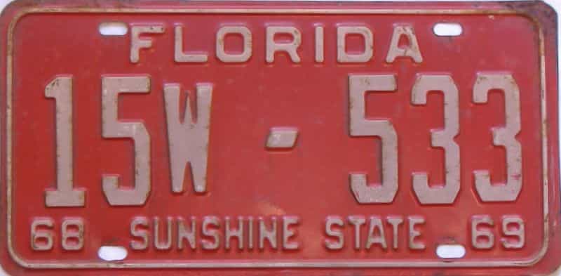 1968 Florida (#15087) for sale - The Tag Dr. Store