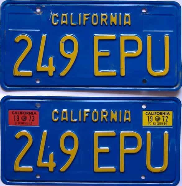 1973 California (Pair) (#15359) for sale - The Tag Dr. Store