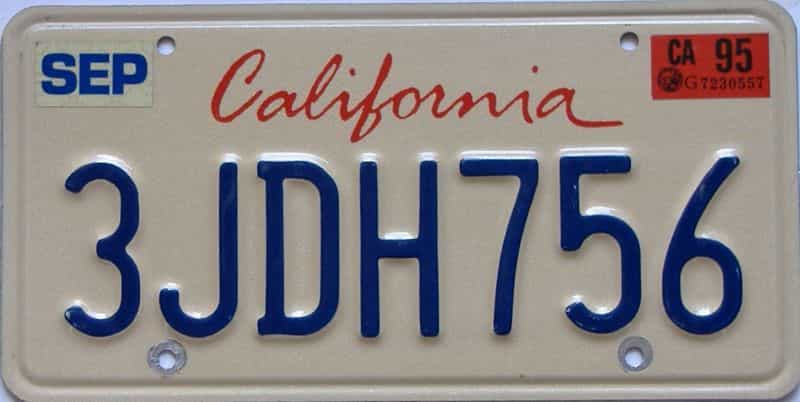 1995 California (Single) (#15403) for sale - The Tag Dr. Store