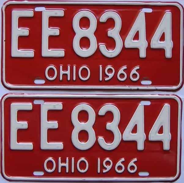 1966 Ohio (Pair) (#15419) for sale - The Tag Dr. Store