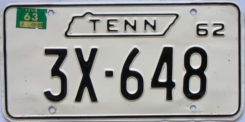 1963 Tennessee (Single) (#15428) for sale - The Tag Dr. Store