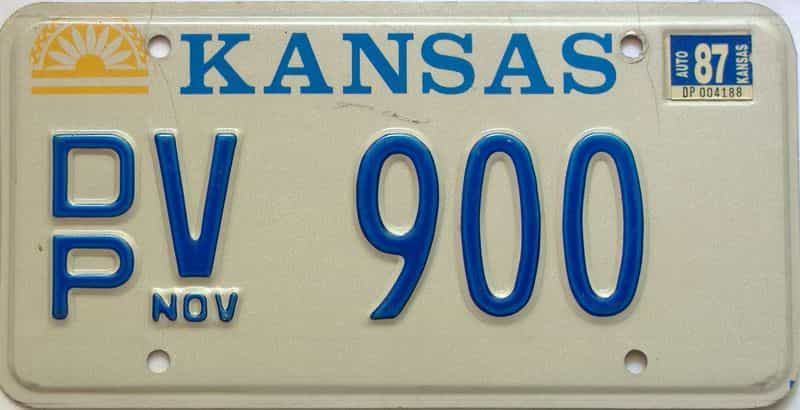 1987 Kansas (#16034) for sale - The Tag Dr. Store