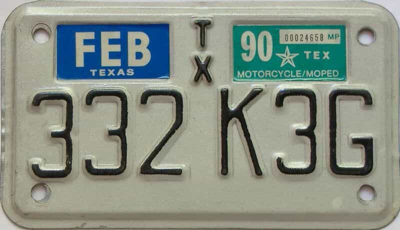 1990 Texas (Motorcycle) (#16615) for sale - The Tag Dr. Store