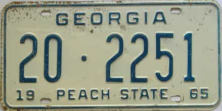 1965 Vintage License Plates for Sale - The Tag Dr. Store