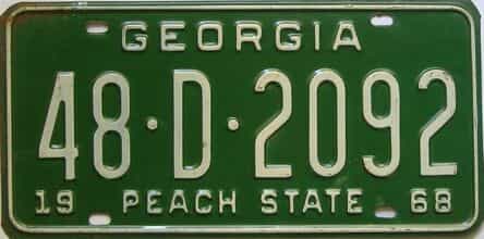 1968 Vintage License Plates for Sale - The Tag Dr. Store