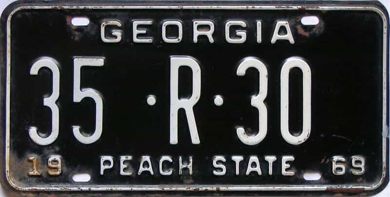 YOM 1969 Georgia (Cherokee) (Truck) (#17141) for sale - The Tag Dr. Store