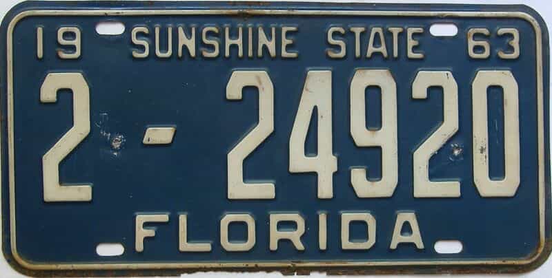 1963 Florida (#17402) for sale - The Tag Dr. Store