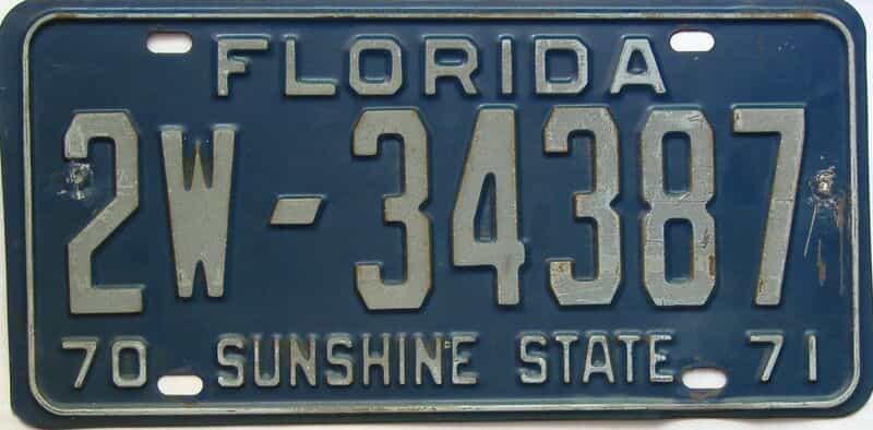 1970 Florida (#17417) for sale - The Tag Dr. Store