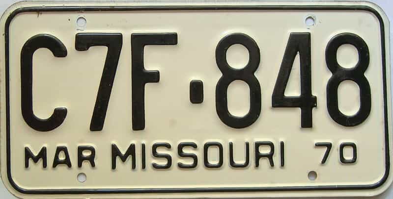1970 Missouri (#17657) for sale - The Tag Dr. Store