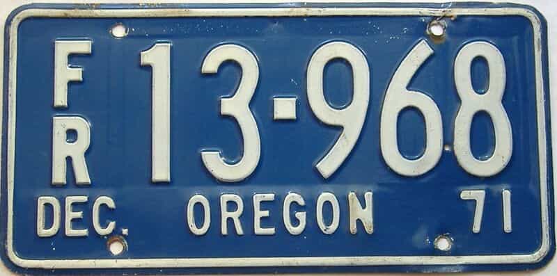 1971 Oregon (Non Passenger) (#18138) for sale - The Tag Dr. Store