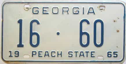 1965 Vintage License Plates for Sale - The Tag Dr. Store