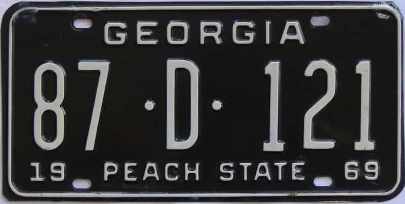 YOM 1969 Georgia (#5384) for sale - The Tag Dr. Store
