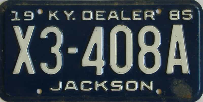 1985 Kentucky (Dealer) (#6057) for sale - The Tag Dr. Store