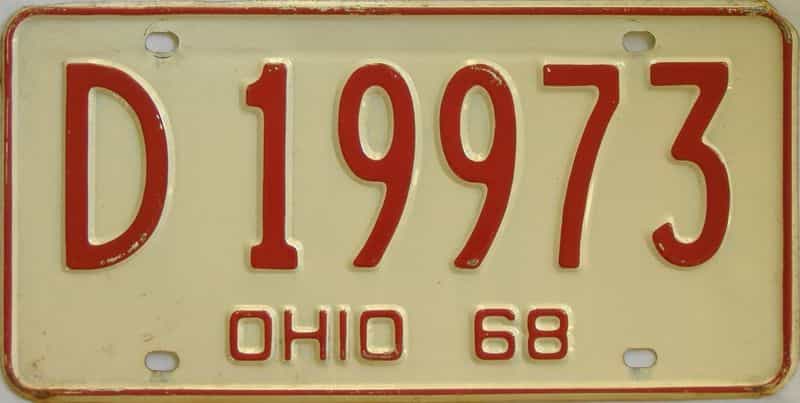 1968 Ohio (Single) (#6364) for sale - The Tag Dr. Store