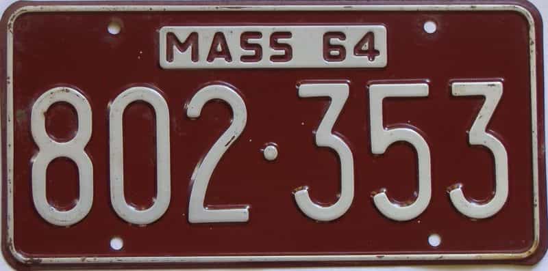 1964 Massachusetts (Single) (#9244) for sale - The Tag Dr. Store