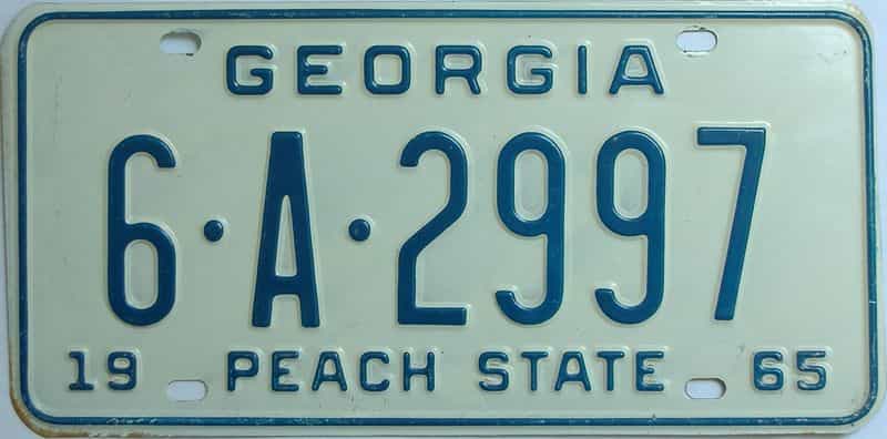 YOM 1965 Georgia (#9959) for sale - The Tag Dr. Store