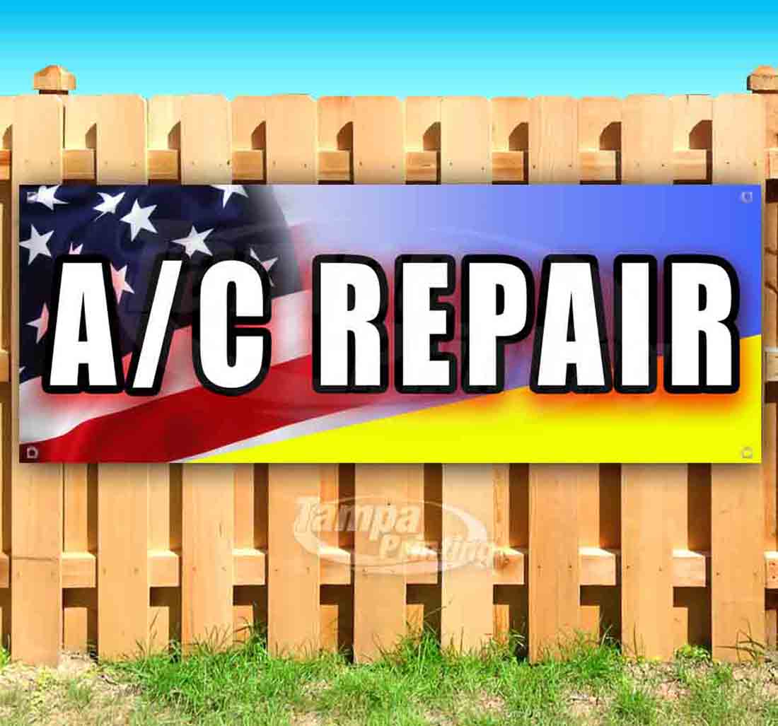 Ac Repair 13 oz Vinyl Banner With Metal Grommets - Walmart.com
