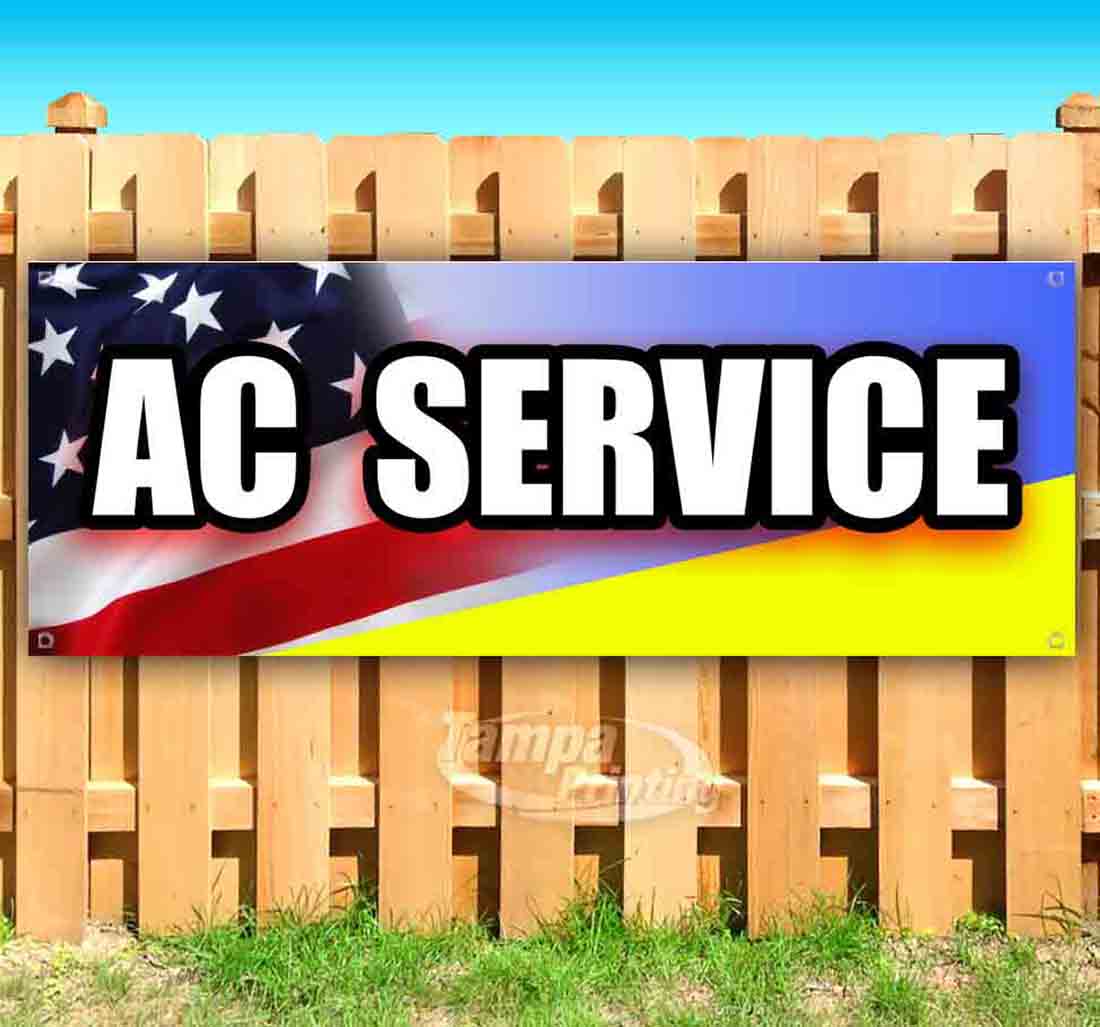 Ac Service 13 oz Vinyl Banner With Metal Grommets - Walmart.com