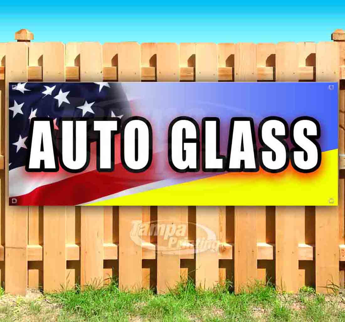 Auto Glass 13 oz Vinyl Banner With Metal Grommets - Walmart.com