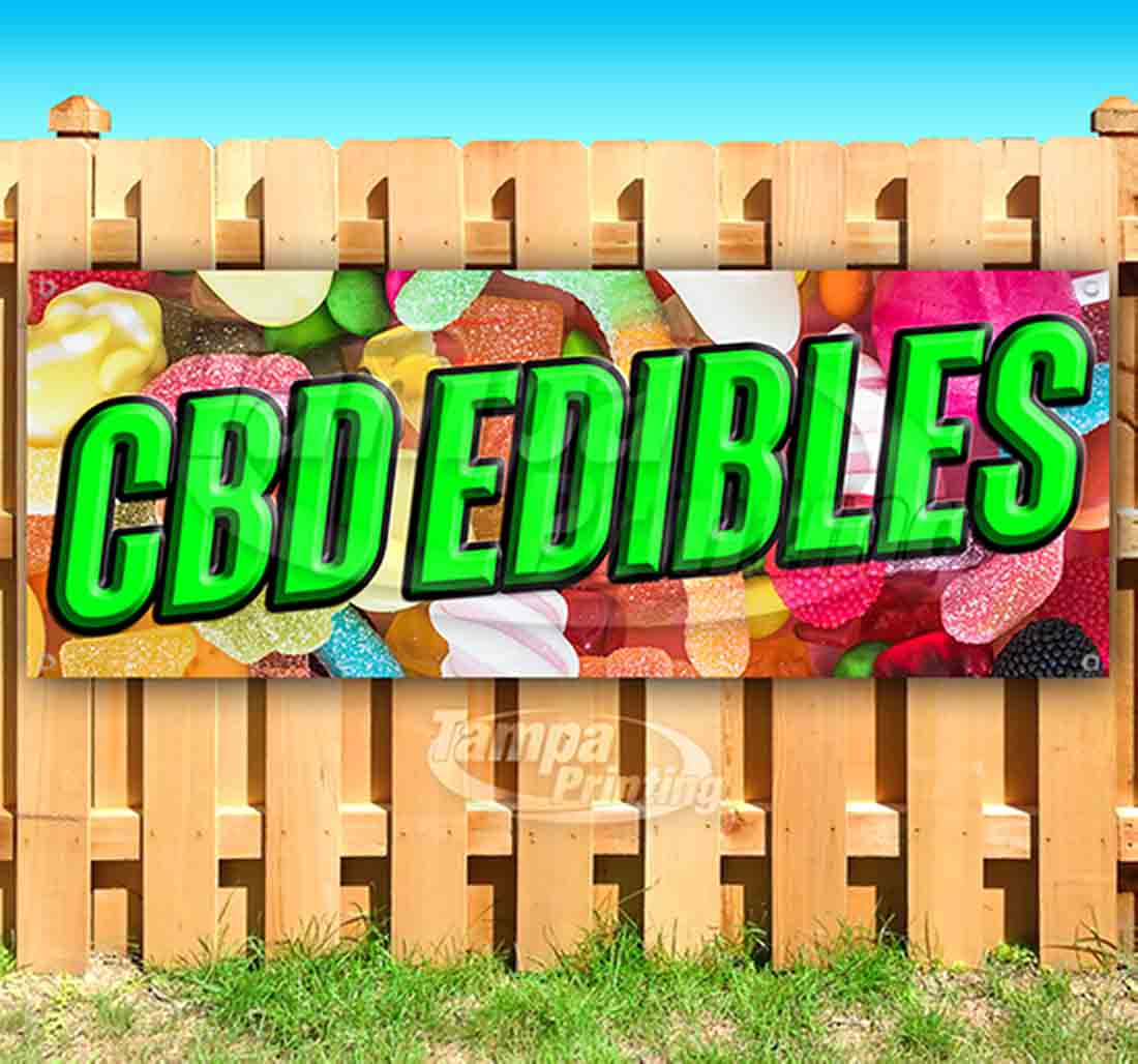 Cbd Edibles 13 oz Vinyl Banner With Metal Grommets - Walmart.com